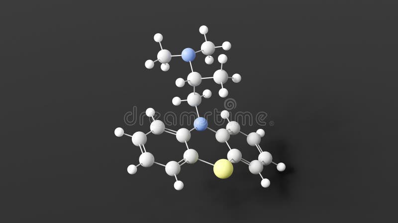 Promethazine Molecule, First-generation Antihistamine, Molecular ...