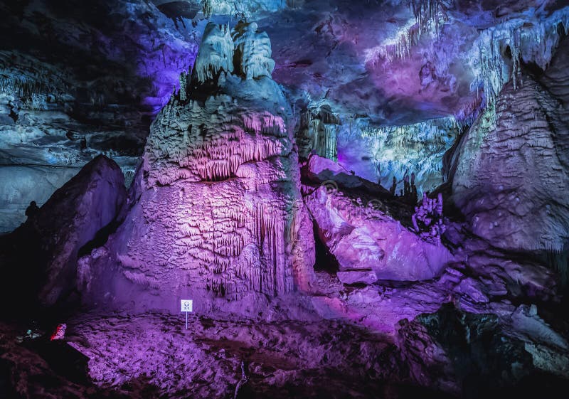 Prometheus Cave in Georgia stock image. Image of speleology - 278745799