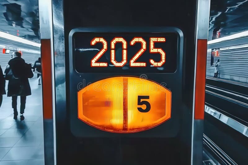 Countdown Display at Subway Station Signaling Upcoming Train in 2025 ...
