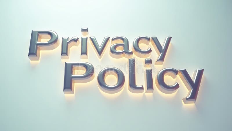 Modern Typography Showcasing a Privacy Policy Statement with a Soft ...