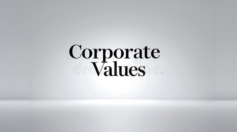 Corporate Values Displayed with Clear Typography Against a Minimal ...