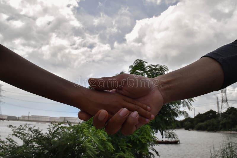 Promise be hand in hand stock photo. Image of love, young - 81215234