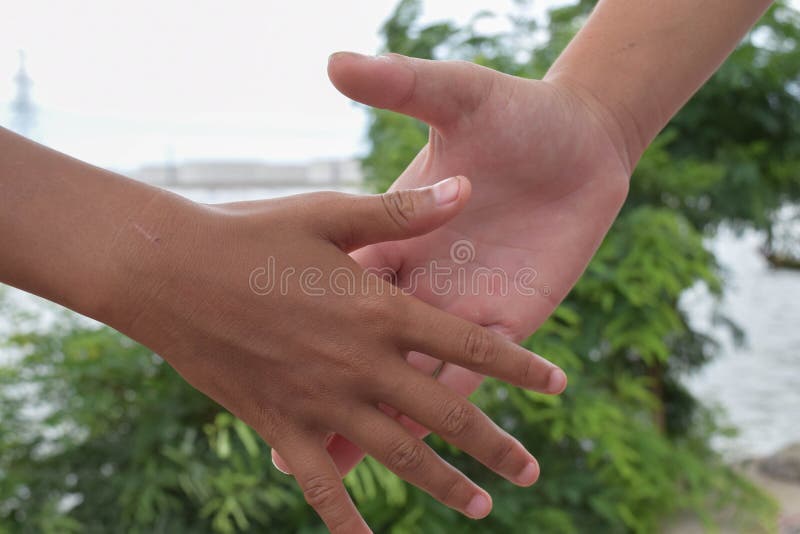 Promise be hand in hand stock photo. Image of love, young - 81215234
