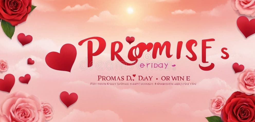 Promise Day Valentine S Day Editable Post Template Stock Illustration ...