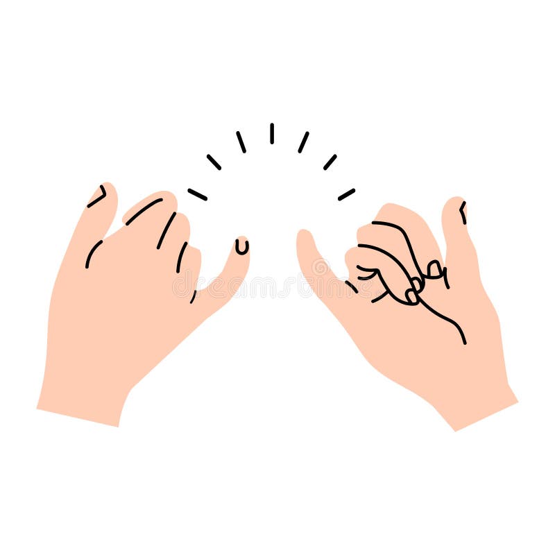 Promise Hands Gesturing Minimal Vector Stock Vector - Illustration of ...