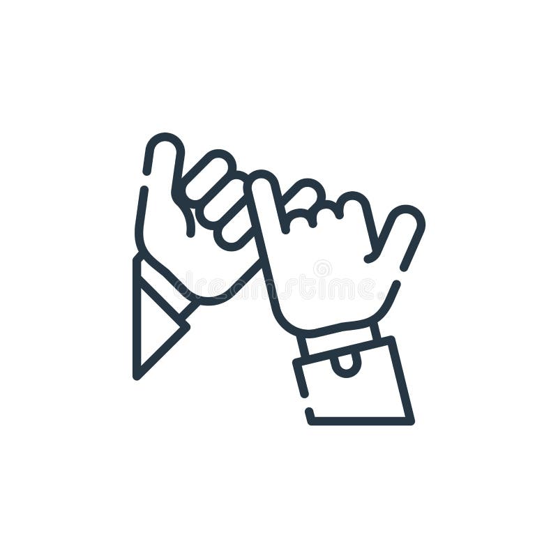 Promise Icon Vector from Friendship Concept. Thin Line Illustration of ...