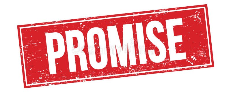 PROMISE Text on Red Grungy Rectangle Stamp Stock Illustration ...