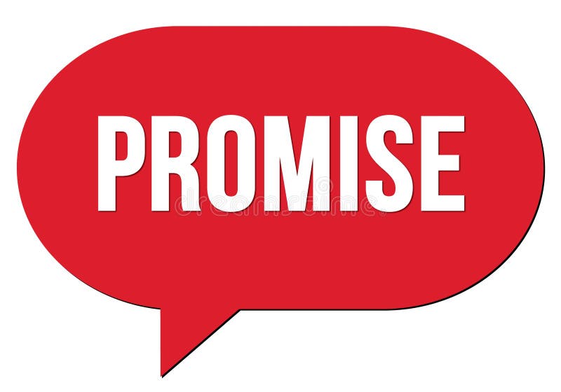 PROMISE Text Written in a Red Speech Bubble Stock Illustration ...