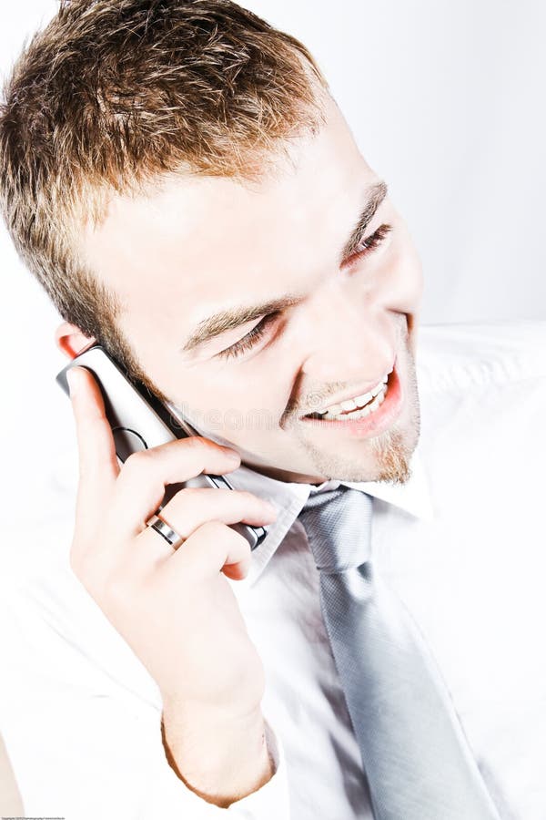 On a Promising Business Phone Conversation Stock Image - Image of ...