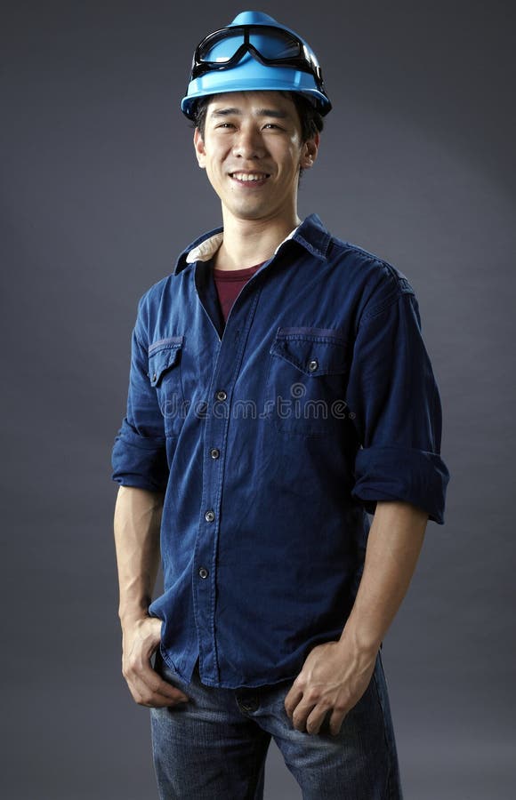 Promising Young Asian Engineers Stock Image - Image of engineering ...