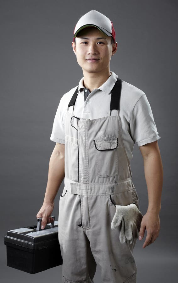 Promising Young Asian Maintenance of the Master Stock Photo - Image of ...