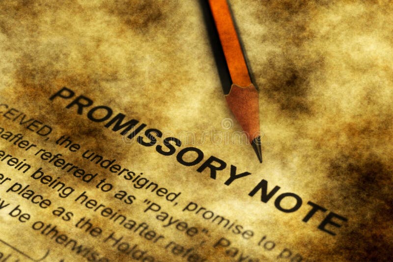 Promissory note stock photo. Image of note, borrow, document - 28069752