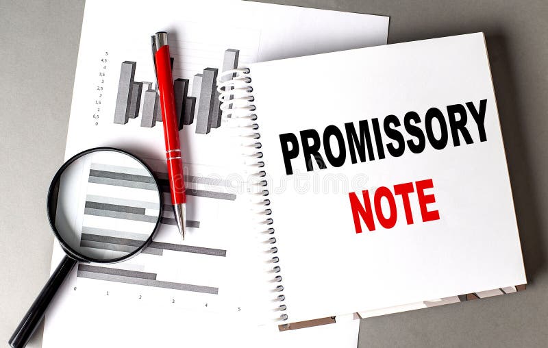 PROMISSORY NOTE Text Written on Notebook with Chart Stock Photo - Image ...
