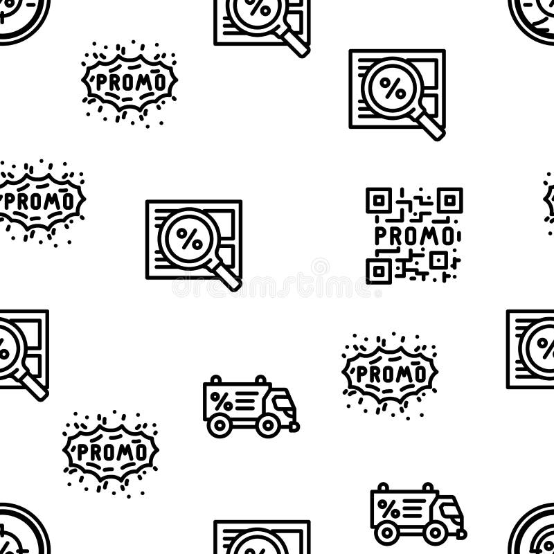 Promo and Advertising Coupon Vector Seamless Pattern Stock Vector ...