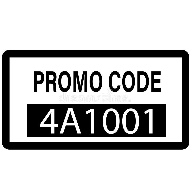Promo Code Icon on White Background. Coupon Code Sign. Flat Style Stock ...