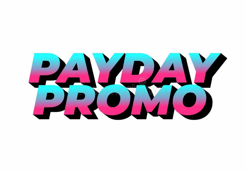 Promo Day, Text Effect in 3 Dimensions Style with Modern Colors, Good ...