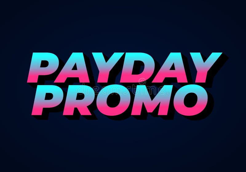 Promo Day, Text Effect in 3 Dimensions Style with Modern Colors, Good ...