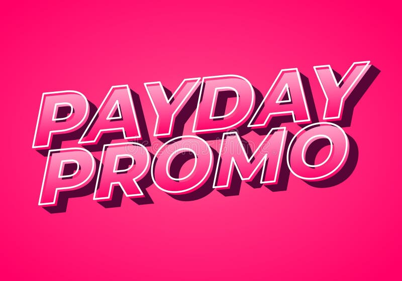 Promo Day, Text Effect in 3 Dimensions Style with Modern Colors, Good ...