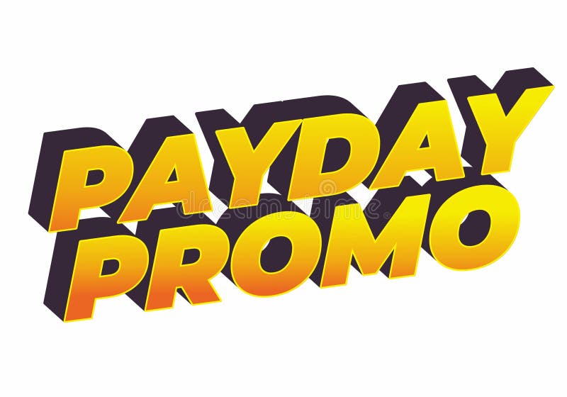 Promo Day, Text Effect in 3 Dimensions Style with Modern Colors, Good ...