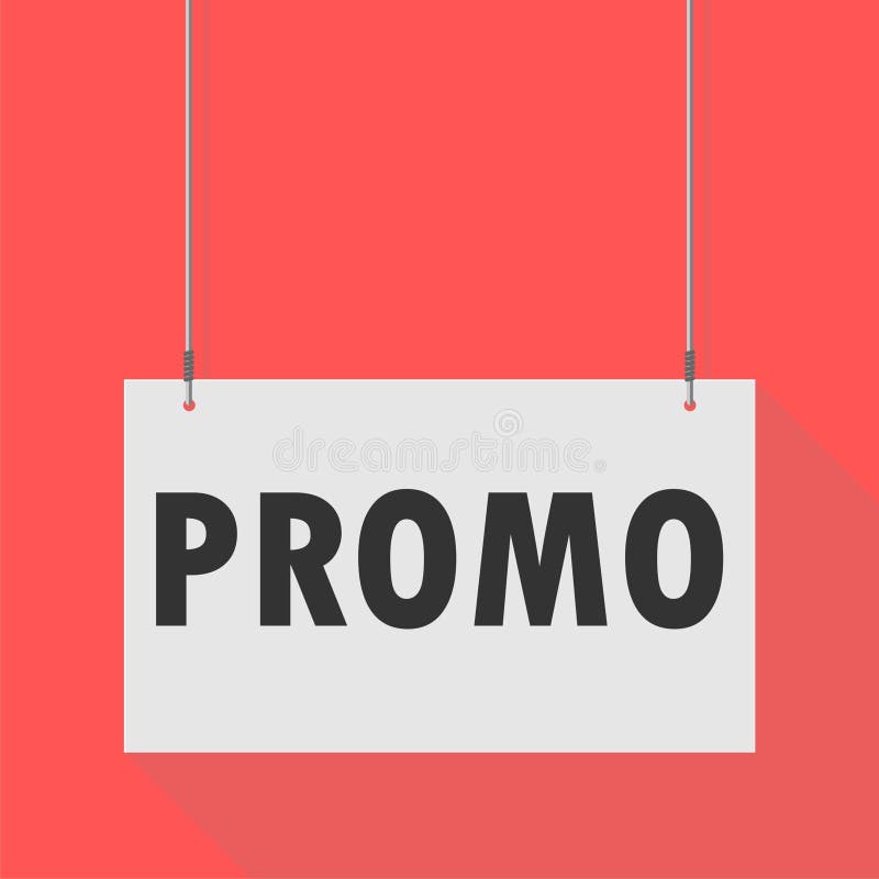 Promo Hanging Sign stock vector. Illustration of icon - 97374703