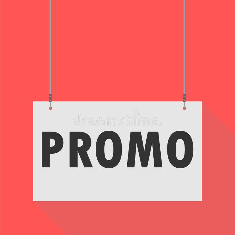 Promo Hanging Sign stock vector. Illustration of icon - 97374703