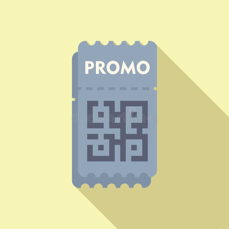 Promo Qr Code Icon Flat Vector. Package Rebate Social Stock Vector ...