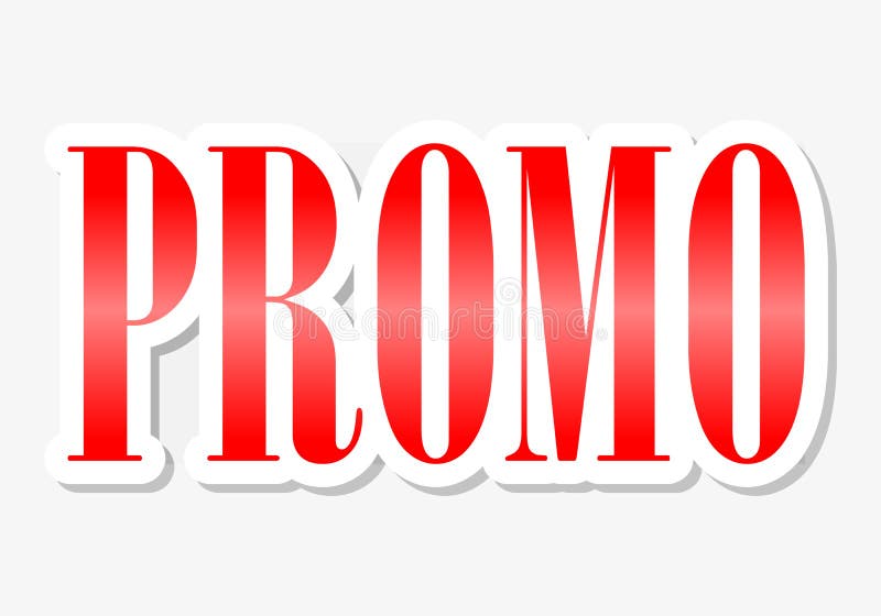 Promo red sign stock vector. Illustration of icon, label - 83694560