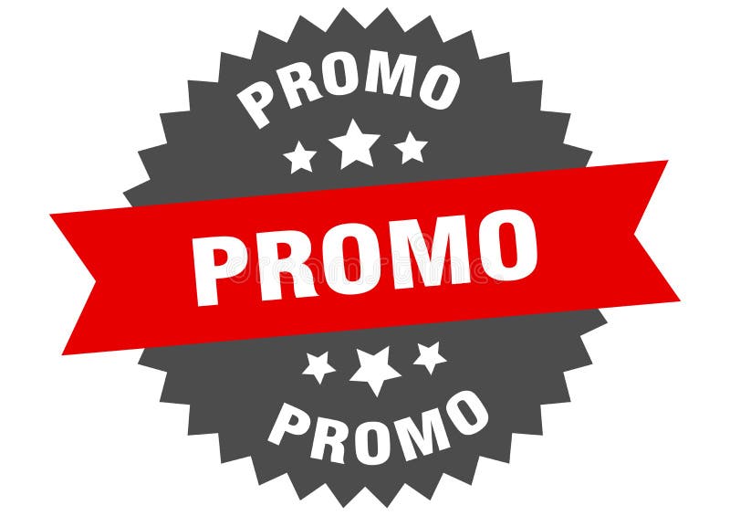 Promo Round Metallic Red Button Stock Vector - Illustration of price ...