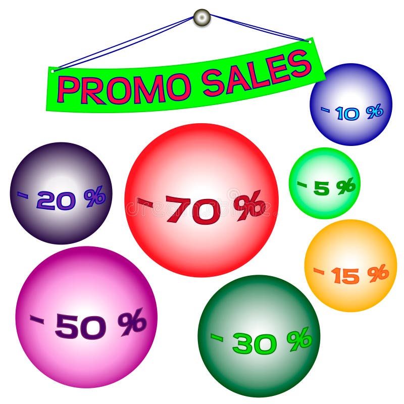 Promo sale bubbles stock illustration. Illustration of ball - 55250603