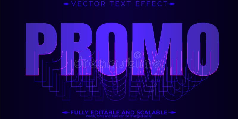 Promo Sale Text Effect, Editable Shopping and Offer Text Style Stock ...