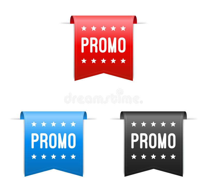 Promo Label Vector Set stock vector. Illustration of labels - 198329224