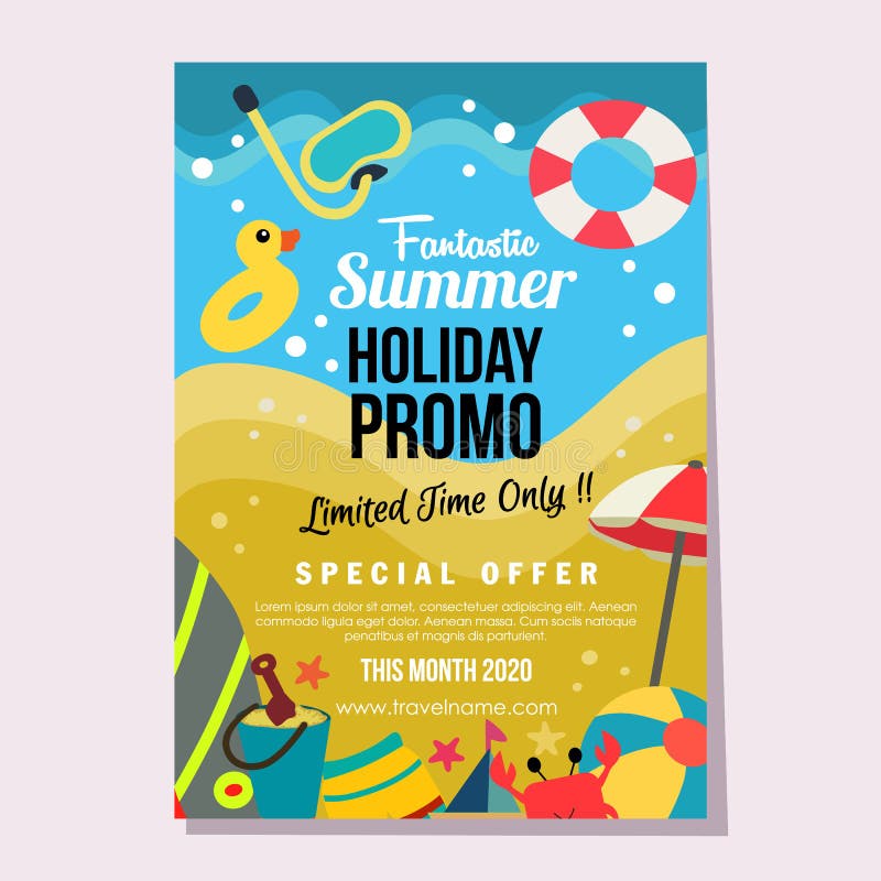 Promo Summer Holiday Fresh Fruit Poster Stock Vector - Illustration of ...