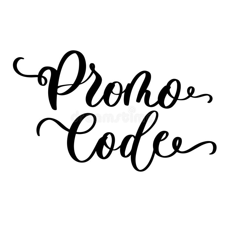 Promocode Promotional Label Template Lettering Inscription. Stock ...