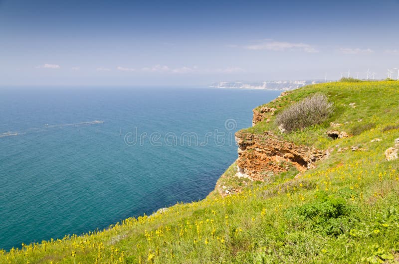 Promontoire de Kaliakra image stock. Image du bleu, compartiment - 57654885