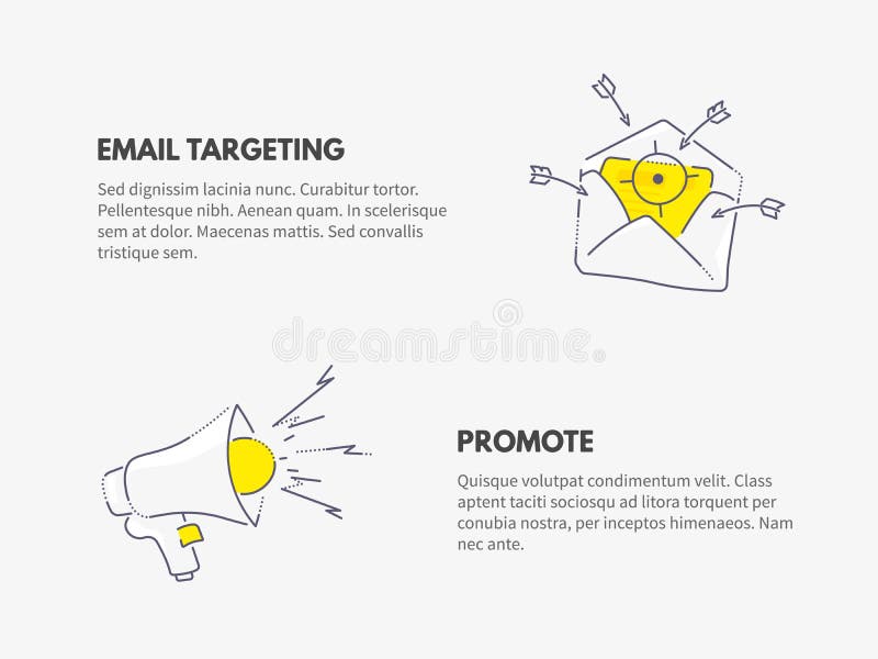Promote and Email Targeting. Marketing Business Concept Stock Vector ...