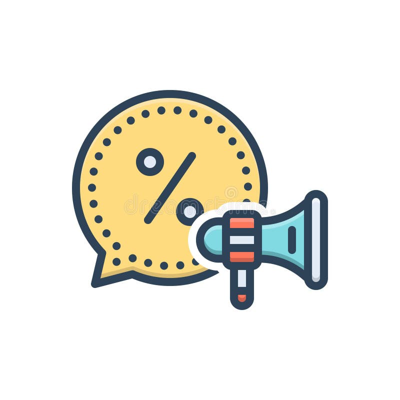 Color Illustration Icon for Promote, Marketing and Advertising Stock ...