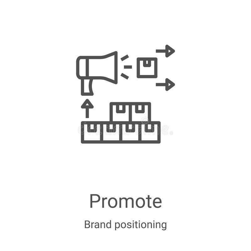 Promote Linear Icon. Modern Outline Promote Logo Concept on Whit Stock ...