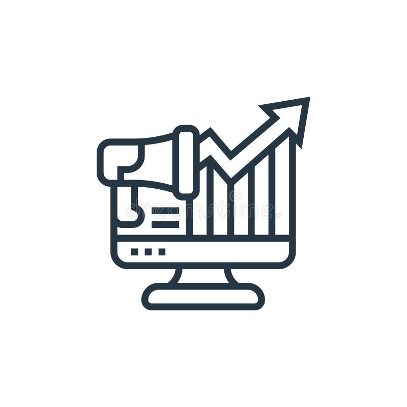 Promote Icon Vector from Digital Marketing Concept. Thin Line ...