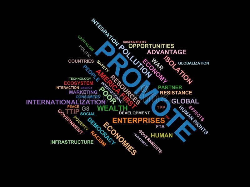 Promote - Word Cloud Wordcloud - Terms from the Globalization, Economy ...