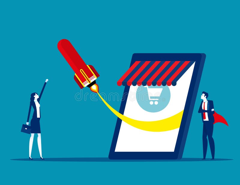 Promote Your Business Abstract Concept Vector Illustration. Stock ...