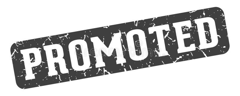 Promoted Rectangular Sign. Promoted Stamp Stock Vector - Illustration ...