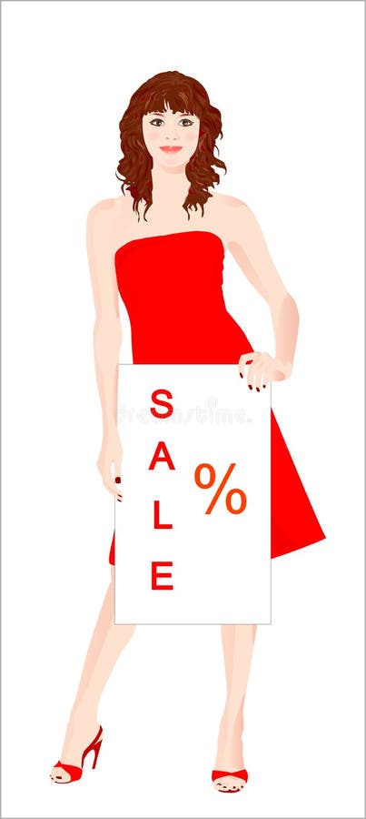 Promoter girl stock vector. Illustration of cheerful - 22235134