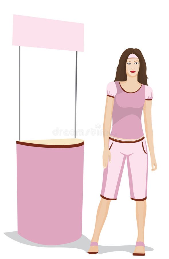 Promoter girl stock vector. Illustration of cheerful - 22235134