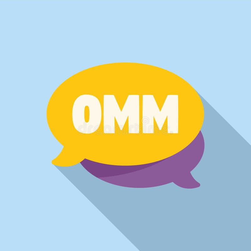 Omm Marketing Speech Bubble Advertisement Stock Vector - Illustration ...