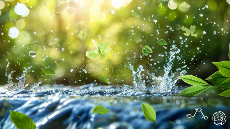 Promoting Eco Friendly Water Practices a Visual Emphasizing Nature and ...