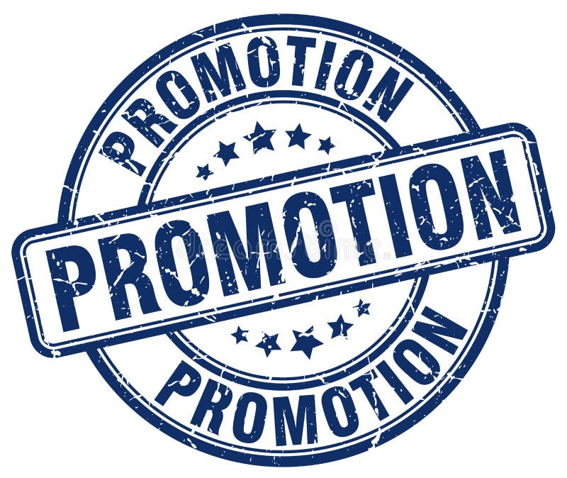 Promotion Blue Grunge Round Vintage Stamp Stock Vector - Illustration ...