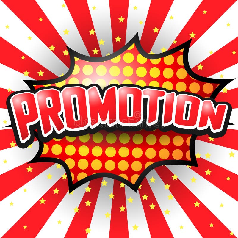 Promotion, Comic Speech Bubble. Vector Stock Vector - Illustration of ...