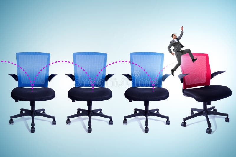 Promotion Concept with Office Chairs and Businessman Stock Photo ...