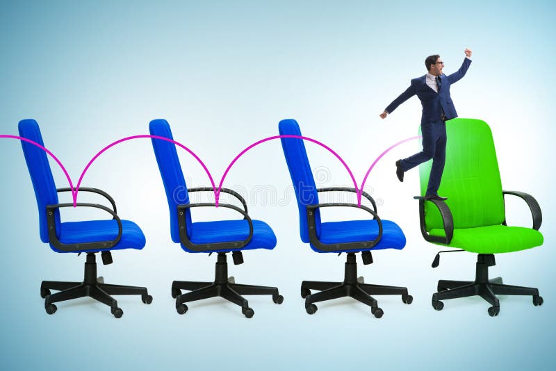 Promotion Concept with Office Chairs and Businessman Stock Photo ...