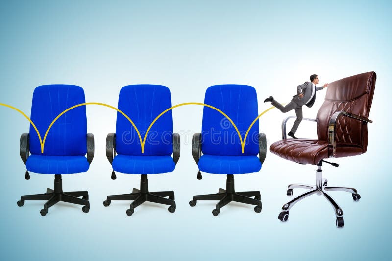 Promotion Concept with Office Chairs and Businessman Stock Photo ...